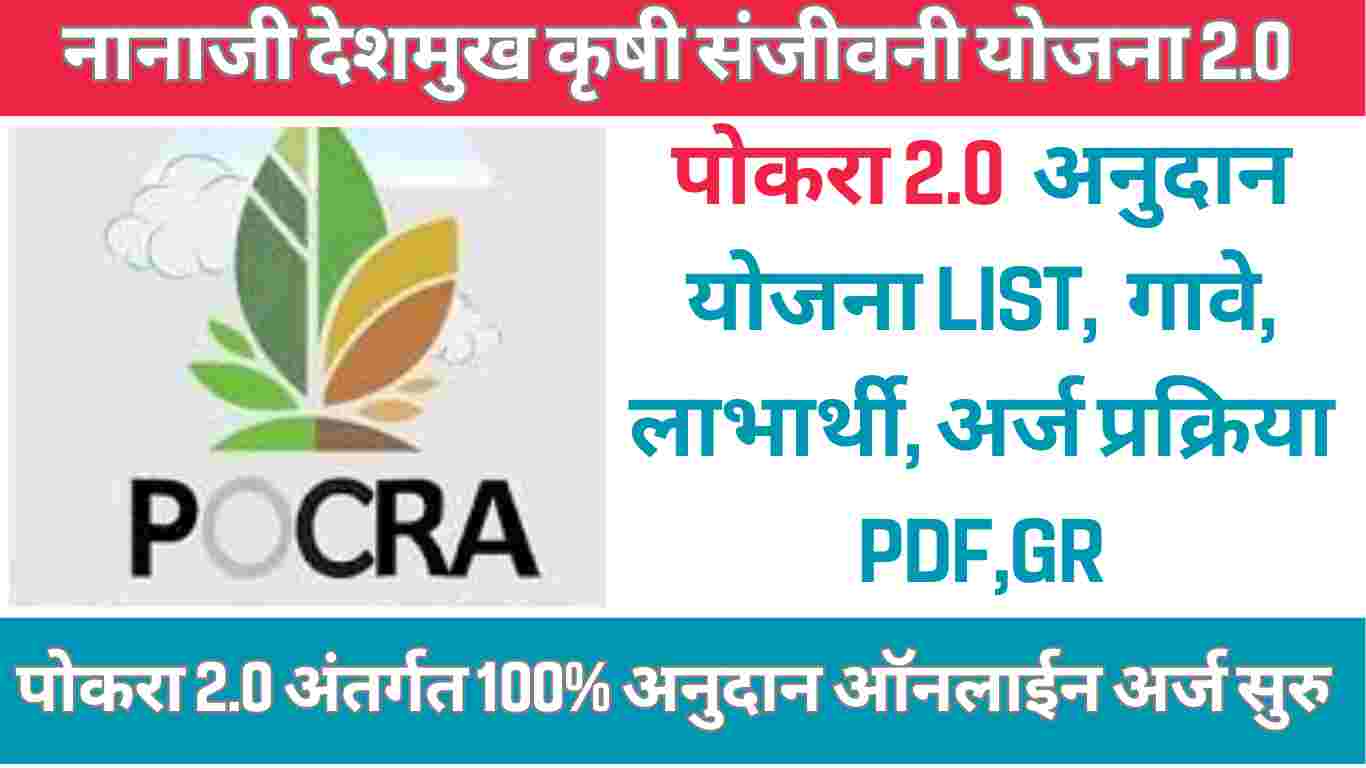 POCRA 2.0: नानाजी देशमुख कृषी संजीवनी प्रकल्प टप्पा-2 संपूर्ण माहिती ...