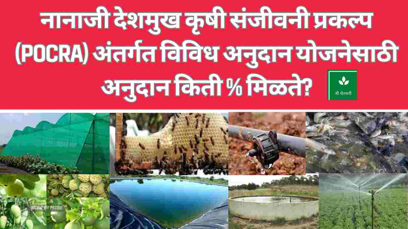 नानाजी देशमुख कृषी संजीवनी प्रकल्प (POCRA) अंतर्गत विविध अनुदान ...